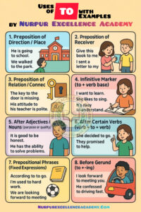 Uses of “TO” in English Grammar with Examples - Nurpur Excellence Academy